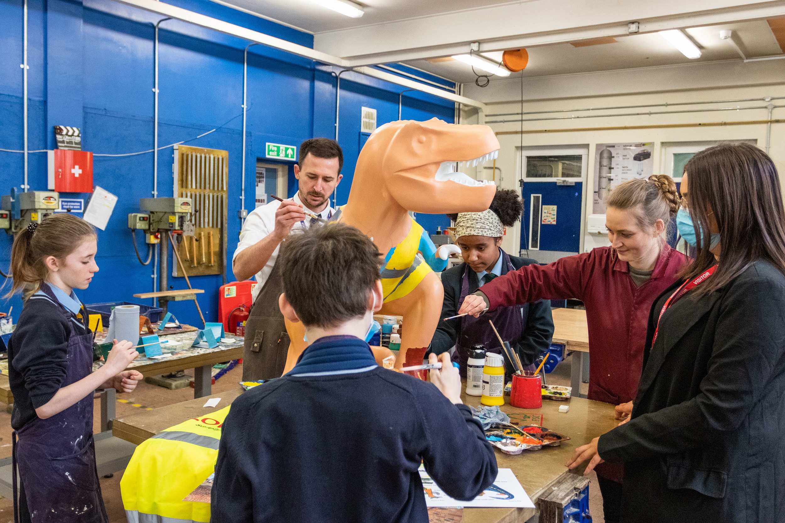 School choose construction theme for its Lovell-sponsored T.rex